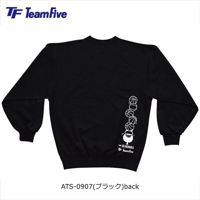 TeamFive チームファイブ トレーナー「メニー・ボールズ!」 ブラック SSS〜3Lサイズ (ATS-0907) バスケ バスケット 練習 長袖 トレーニングウェア スウェッ : イシダ ...