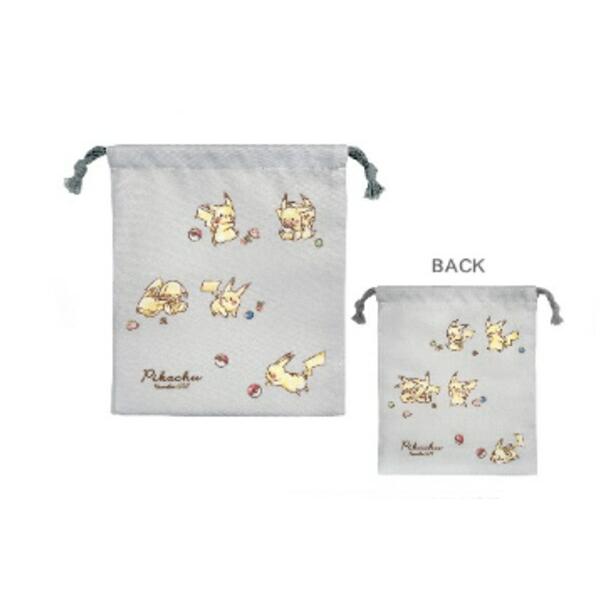 カミ218183 【ポケットモンスター】マチ付き巾着【おでかけ日和】【ピカチュウ】【ポケモン】【ゲーム】【アニメ】【映画】【ポーチ】【ケース ...