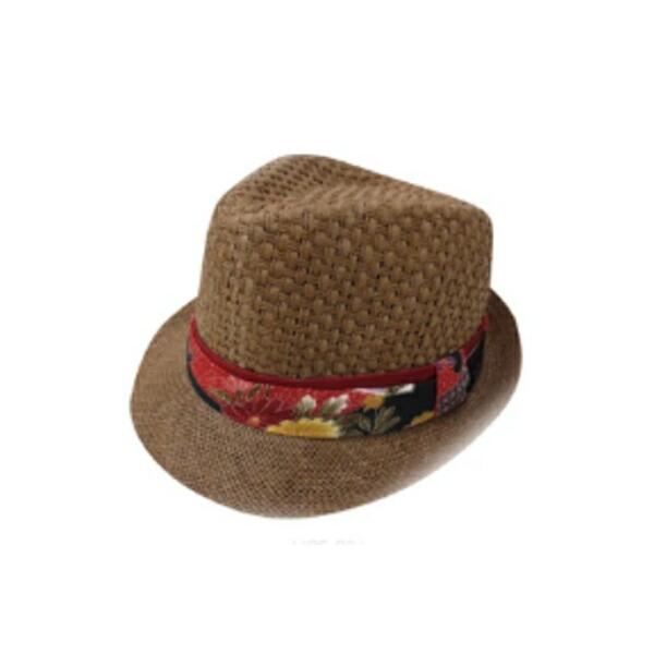 オオH25-631 【Ripple】【リップル】紙ストローハット【ブラウン】【茶】【流水菊】【和柄】【帽子】【ぼうし】【ハット】【ファッション】【大人用】【メンズ… : いしだ屋 - 通販 ...