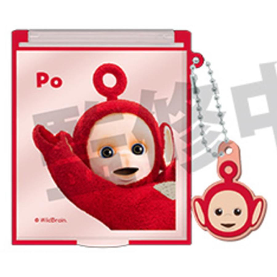 クラ126048【テレタビーズ】マスコット付きMサイズミラー【ポー】【鏡】【かがみ】【手鏡】【コンパクト】【折りたたみ】【コスメ】【化粧 ...