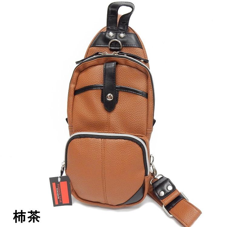 ボディバッグ ワンショルダーバッグ 柿茶 フェイクレザー ショルダーバッグ 斜めがけ メンズ BB-004BR : ズボン屋 石k - 通販 - Yahoo!ショッピング