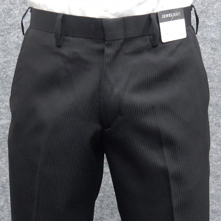 春夏 スリムノータック スラックス 黒/シャドーストライプ ウォッシャブル ビジネスパンツ 76cm-91cm OS1316-1 : ズボン屋 ...