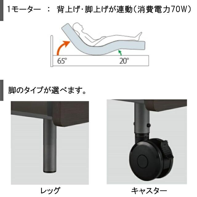 シーツプレゼント マット付 フランスベッド クォーレックス CU-201F シングル レッグ フラット 1モーター ワイヤード RX-STD-EX 非課税対象 電動ベッド 設置付き ...