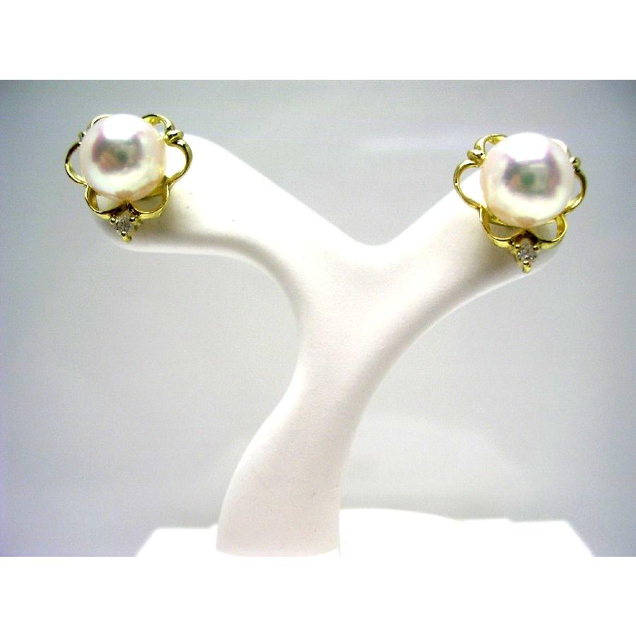 真珠 ピアス パール アコヤ真珠 スタッド 真珠ピアス パールピアス 6.6mm K18 イエローゴールド ダイヤ 0.02ct 53511 : Isowa Pearl - 通販 ...