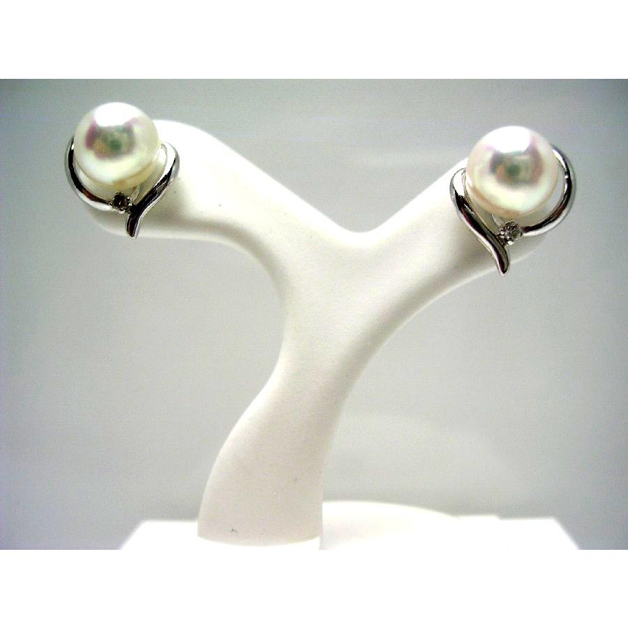 真珠 ピアス パール アコヤ真珠 スタッド 真珠ピアス パールピアス 6.6mm K18 イエローゴールド ダイヤ 0.02ct 53578 : Isowa Pearl - 通販 ...