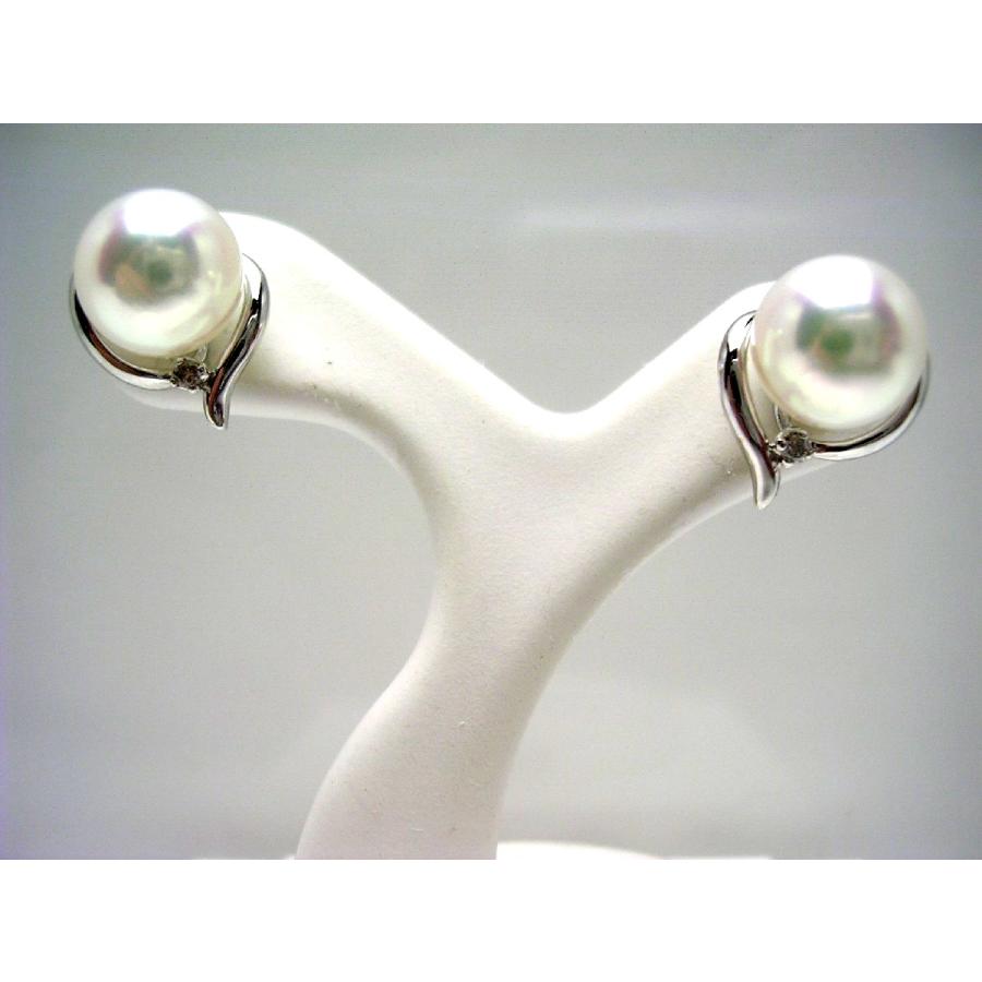 真珠 ピアス パール アコヤ真珠 スタッド 真珠ピアス パールピアス 7.3mm K14 ホワイトゴールド ダイヤ 0.02ct 62649 : Isowa Pearl - 通販 ...