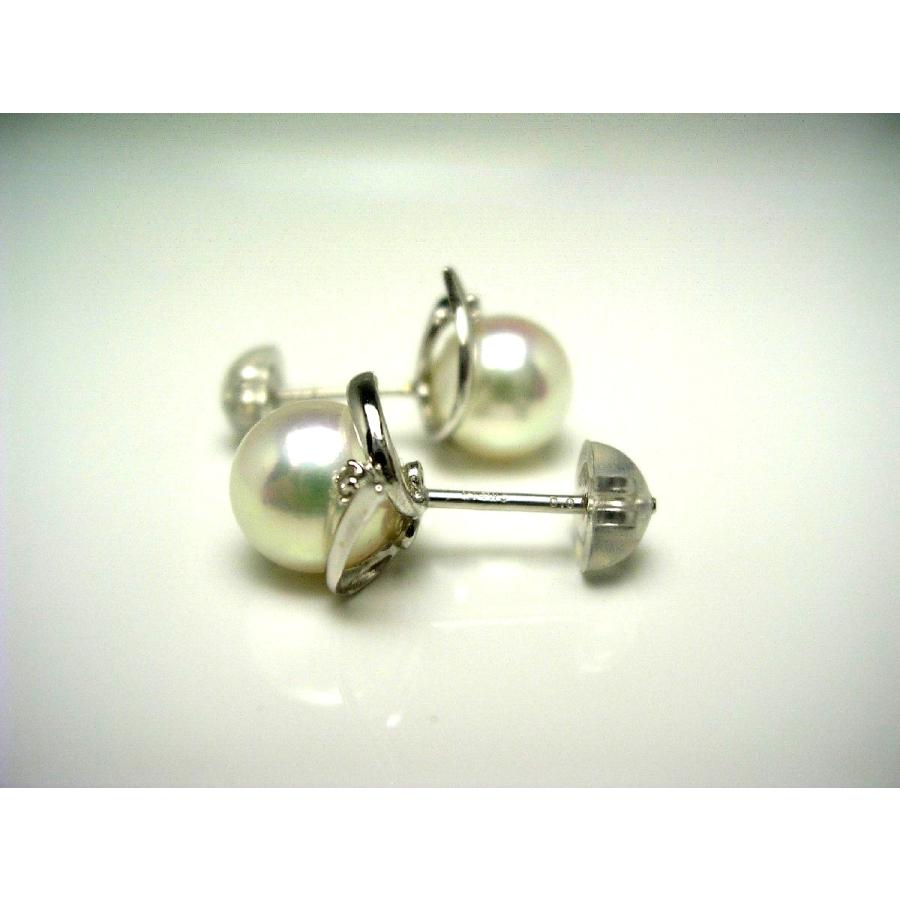 真珠 ピアス パール アコヤ真珠 スタッド 真珠ピアス パールピアス 7.3mm K14 ホワイトゴールド ダイヤ 0.02ct 62649 : Isowa Pearl - 通販 ...