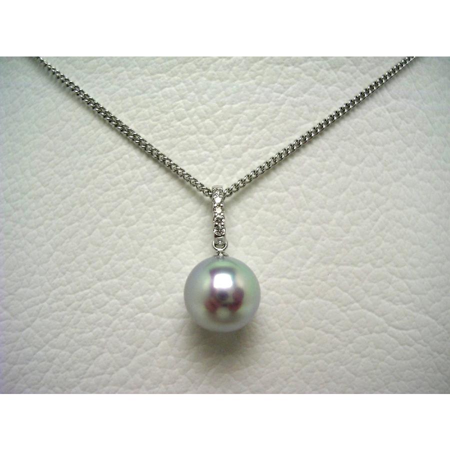 Isowa Pearl 真珠 ペンダントトップ パール アコヤ真珠 真珠ペンダント パールペンダント 8.6mm K18 ホワイトゴールド ダイヤモンド 0.03ct 64034 ...