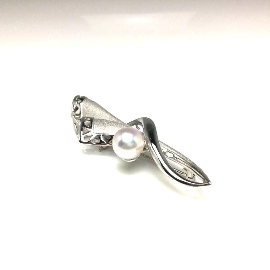 真珠 ブローチ パール アコヤ真珠 真珠ブローチ パールブローチ 9.32mm シルバー 69462 : 69462 : Isowa ...