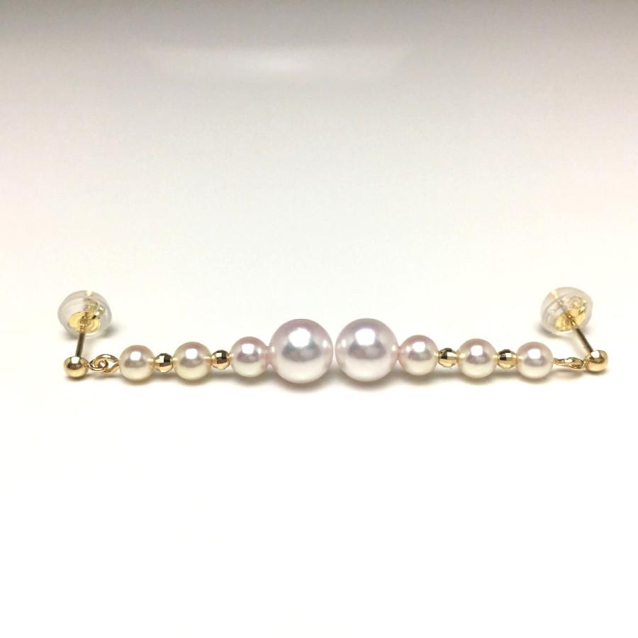 真珠 ピアス パール アコヤ真珠 スタッド 真珠ピアス パールピアス 3.6mmー6.1mm K18 イエローゴールド 69510 ...