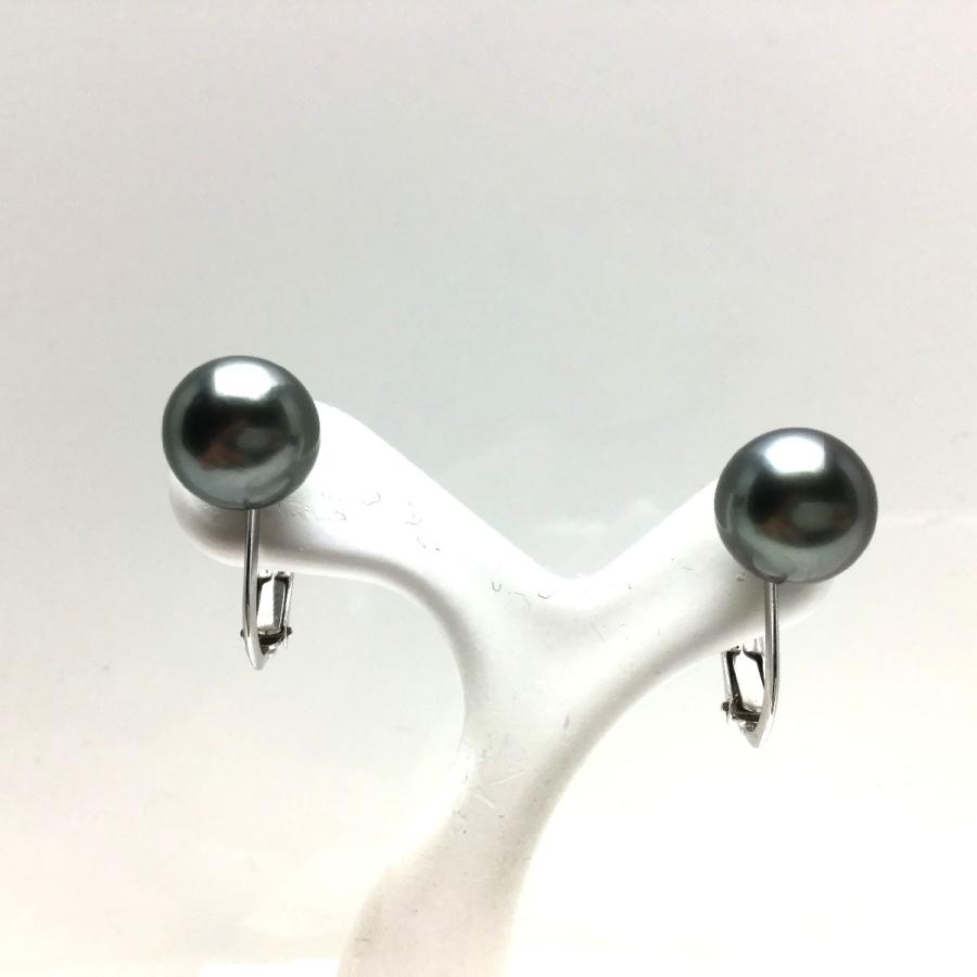 真珠 イヤリング パール 黒蝶真珠 真珠イヤリング パールイヤリング 8.5mm K14 ホワイトゴールド 69563 : Isowa Pearl - 通販 - Yahoo!ショッピング