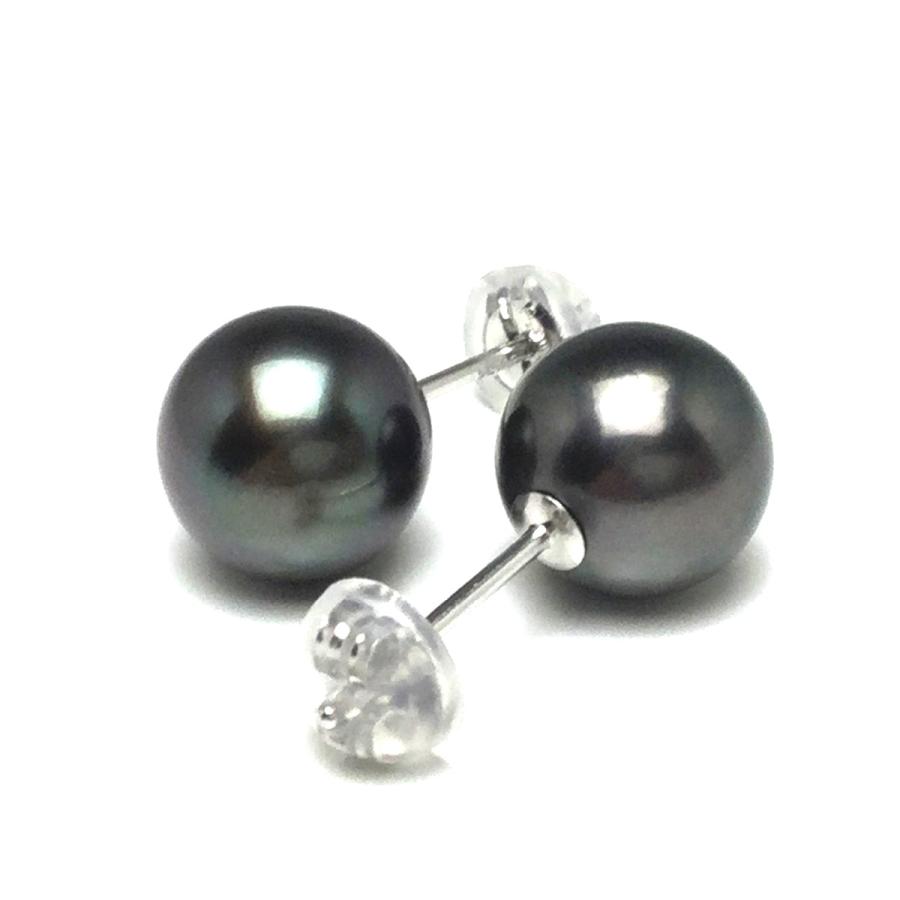 真珠 ピアス パール 黒蝶真珠 スタッド 真珠ピアス パールピアス 8.8mm PT900 70508 : Isowa Pearl - 通販 ...