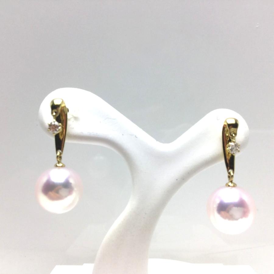 Isowa Pearl 真珠 ピアス パール アコヤ真珠 スタッド 真珠ピアス パールピアス 8.25mm K18 イエローゴールド ダイヤモンド 0.06ct 70512 : Isowa ...