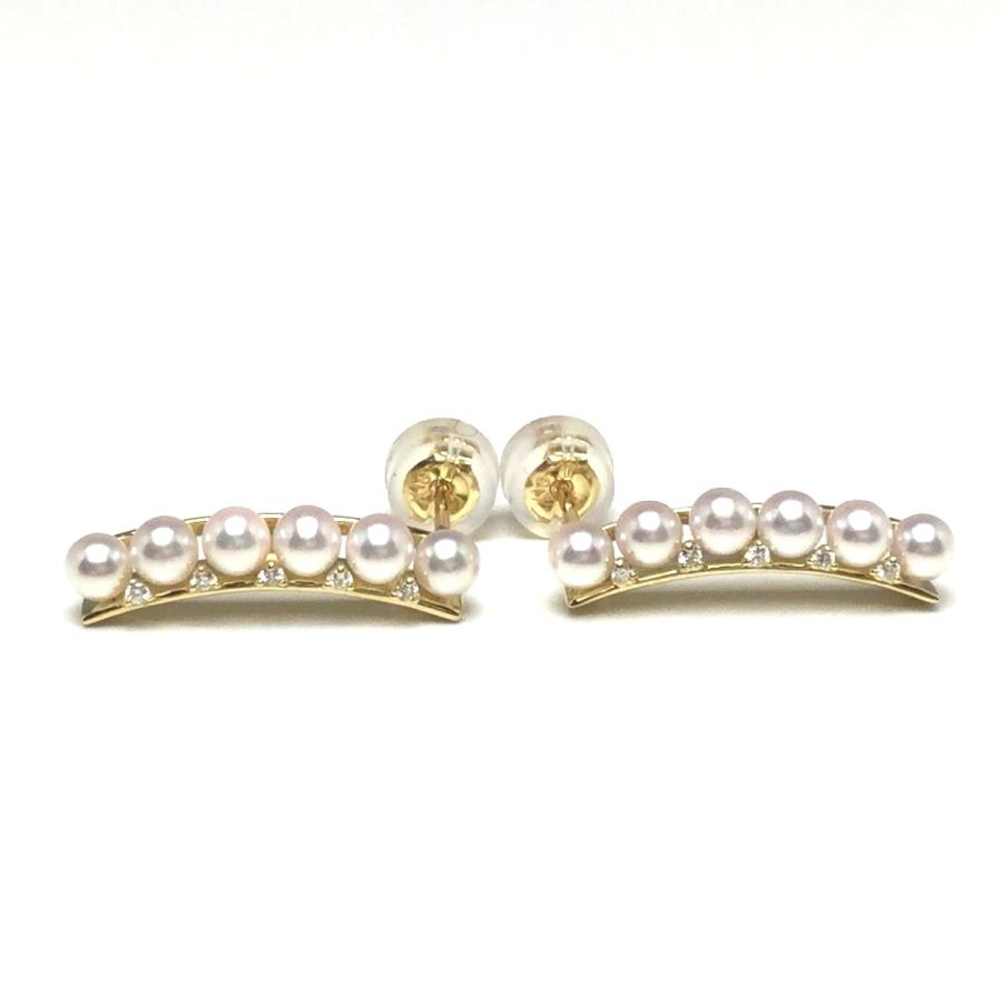 真珠 ピアス パール アコヤ真珠 スタッド 真珠ピアス パールピアス 3.0-3.5mm K18 イエローゴールド ダイヤモンド 0.04ct 72591 : 72591 : Isowa ...