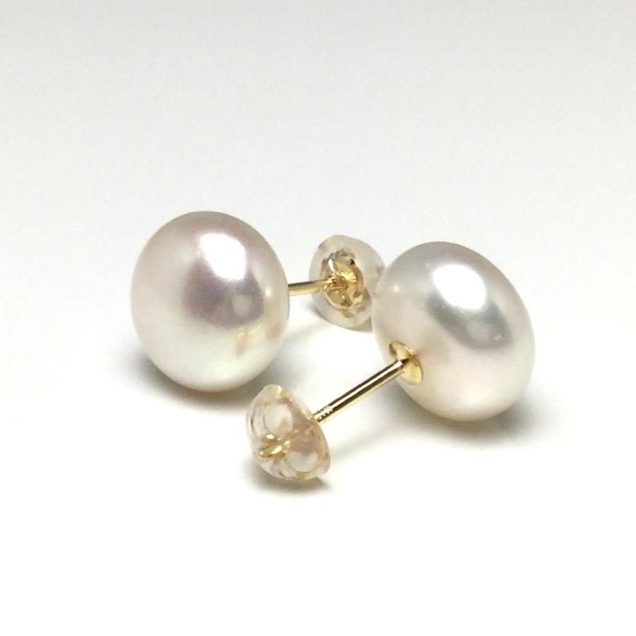 真珠 ピアス パール 淡水真珠 スタッド 真珠ピアス パールピアス 10.5-11.0mm K18 イエローゴールド 72610 : Isowa Pearl - 通販 - Yahoo!ショッピング