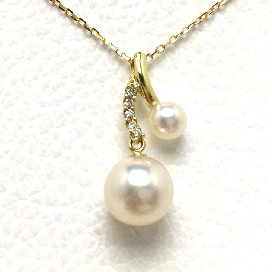 真珠 ペンダントトップ パール アコヤ真珠 真珠ペンダント パールペンダント 7.6mm K18 イエローゴールド ダイヤモンド 0.03ct 73088 : Isowa Pearl - 通販 ...