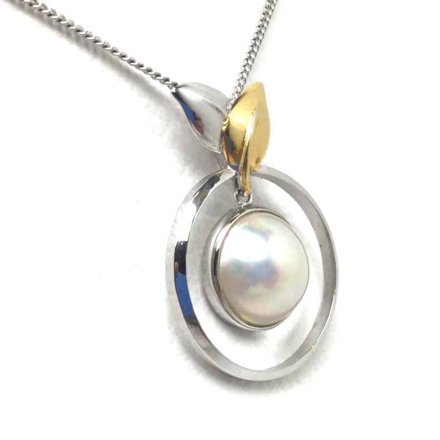 真珠 ペンダントトップ パール マベ真珠 真珠ペンダント パールペンダント 11.1mm シルバー 73145 : Isowa Pearl ...