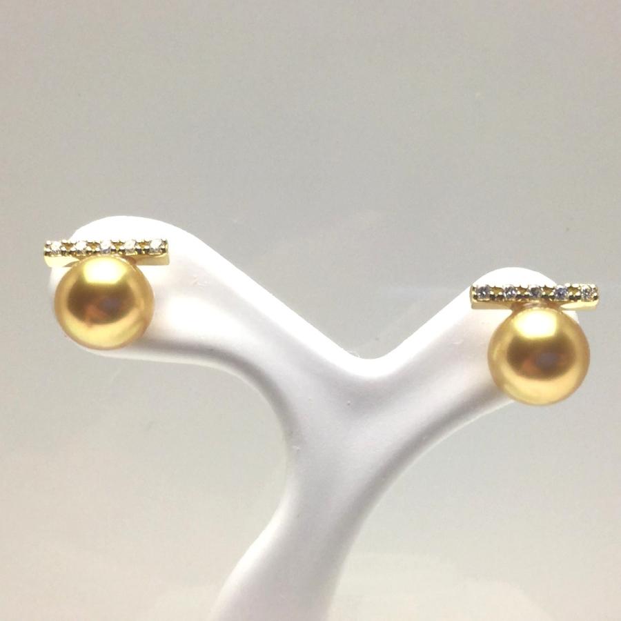 真珠 ピアス パール 白蝶真珠 スタッド 真珠ピアス パールピアス 6.9mm K18 イエローゴールド ダイヤモンド 0.06ct 73179 : Isowa Pearl - 通販 ...
