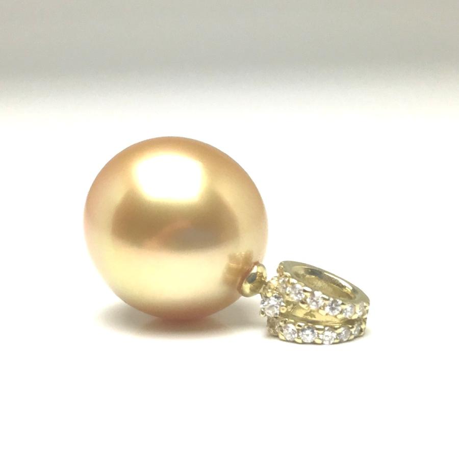 真珠 ペンダントトップ パール 白蝶真珠 真珠ペンダント パールペンダント 13.6mm K18 イエローゴールド ダイヤモンド 0.10ct 73970 : Isowa Pearl - 通販 ...