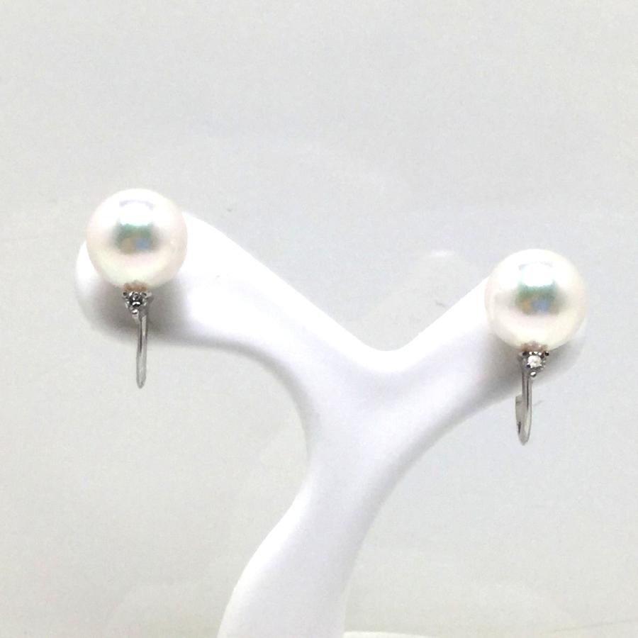 真珠 イヤリング パール アコヤ真珠 真珠イヤリング パールイヤリング 7.5mm K14 ホワイトゴールド ダイヤモンド 0.04ct 73993 : Isowa Pearl - 通販 ...