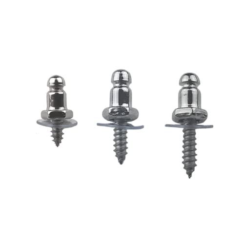 EZ-Xtend One Way Lift Fasteners Screw Stud-ステンレスネジ付きニッケルメッキ真鍮スタッド(5、5/8 ...