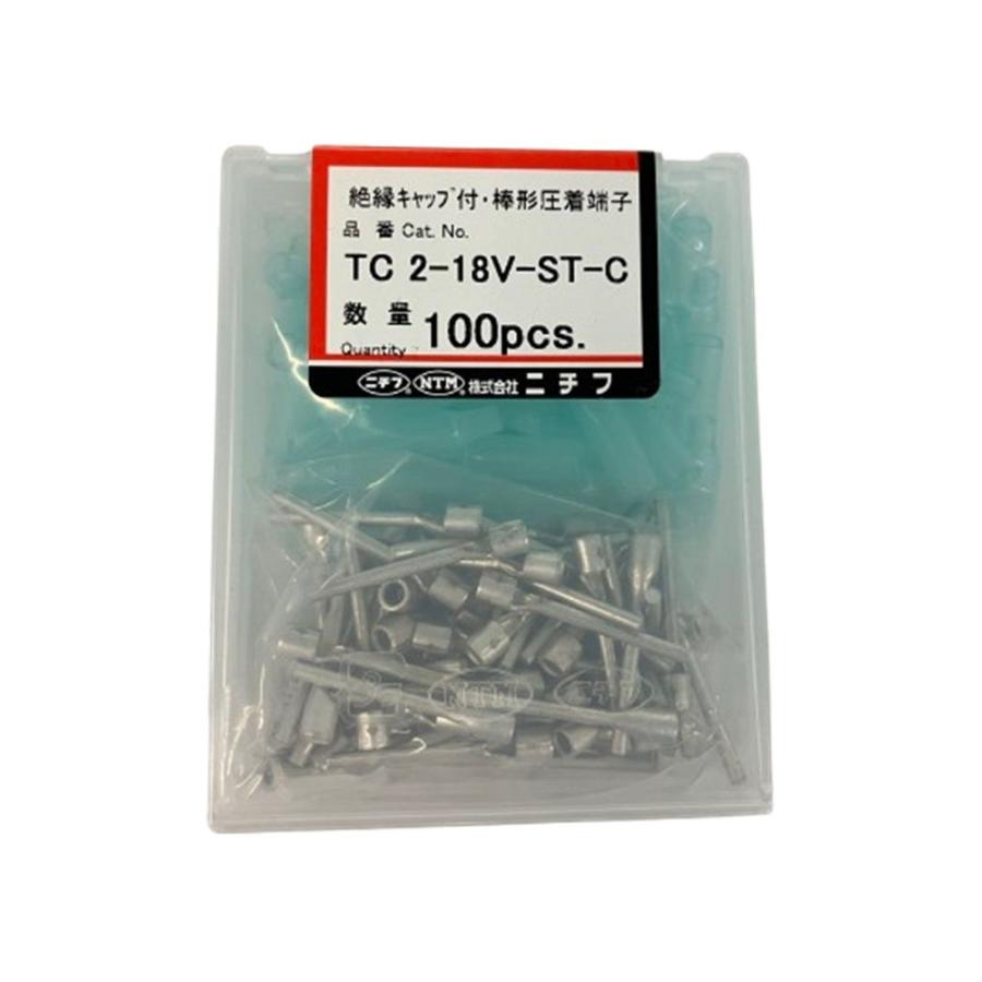 棒形圧着端子 絶縁キャップ付 100個入 TC2-18V-ST-C-100 : 電材センタ一成 - 通販 - Yahoo!ショッピング