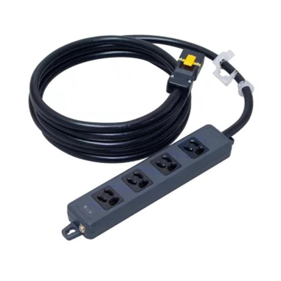 OAタップ(黒タップ)横形OA用抜け止め接地タップ4コ口 3m ハーネスプラグ付 MR7904NT3BBB : 電材センタ一成 - 通販 - Yahoo!ショッピング