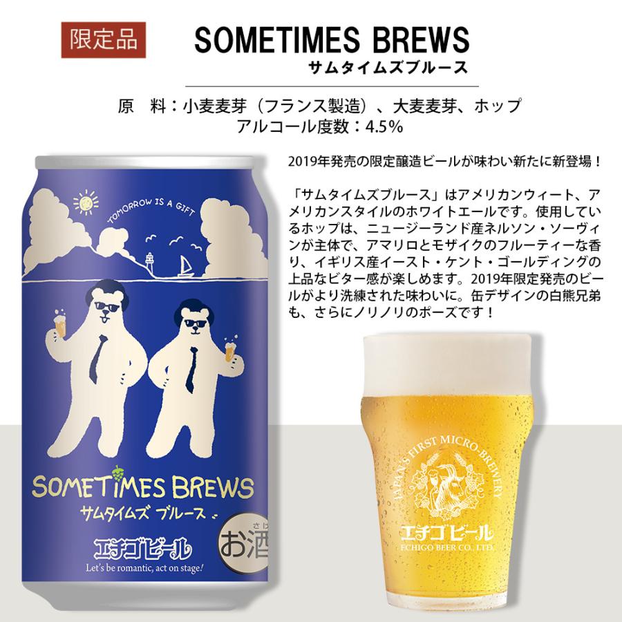 【7/25は逸酒創伝の日！5%OFFクーポン発行中】 エチゴビール 限定品 サムタイムブルース SOMETIMES BREWS 缶 350ml 12本 :33074020-12:逸酒創伝 弐号 ...
