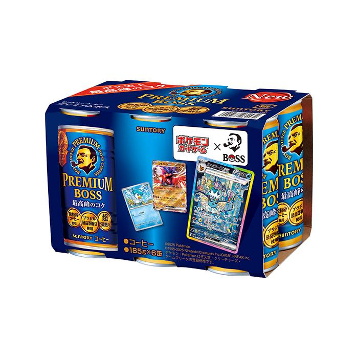 サントリー BOSS プレミアムボス 6缶パック ポケモンカードデザイン 185g × 1ケース / 30本 02/04以降順次発送致します のし・ギフト対応不可 : 45669799-5 ...