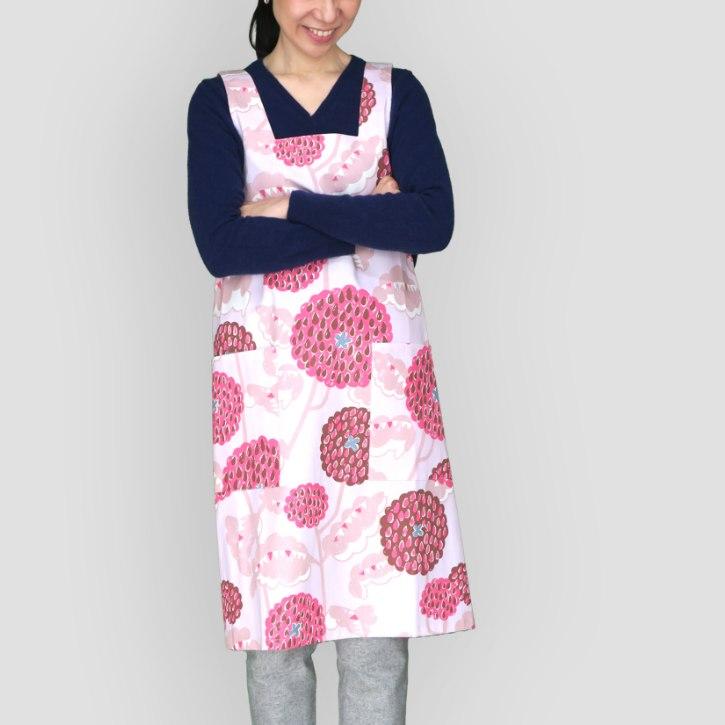 バッククロスエプロン しずく花 ピンク かぶり : isso ecco Yahoo!店 - 通販 - Yahoo!ショッピング