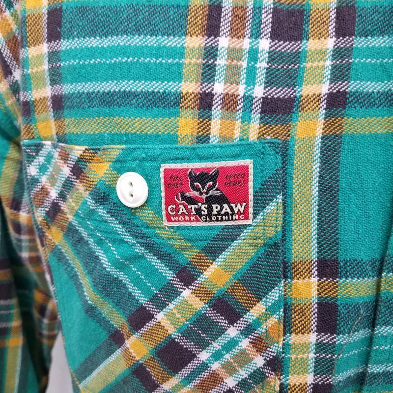 USED 古着 長袖 シャツ、ブラウス Shirt, Blouse CATS PAW キャッツ パウ チェック柄 コットンネル 長袖シャツ ...