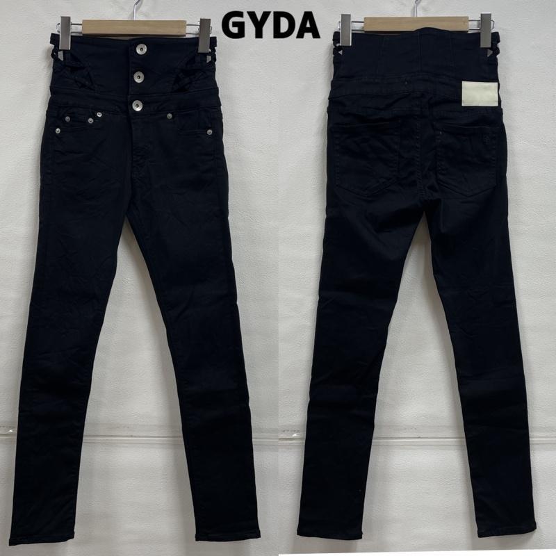 GYDA ジェイダ デニム、ジーンズ パンツ Pants, Trousers Denim Jeans H/Wボタン カーブ レースアップ スキニーパンツ ハイウエスト 10114148 ...