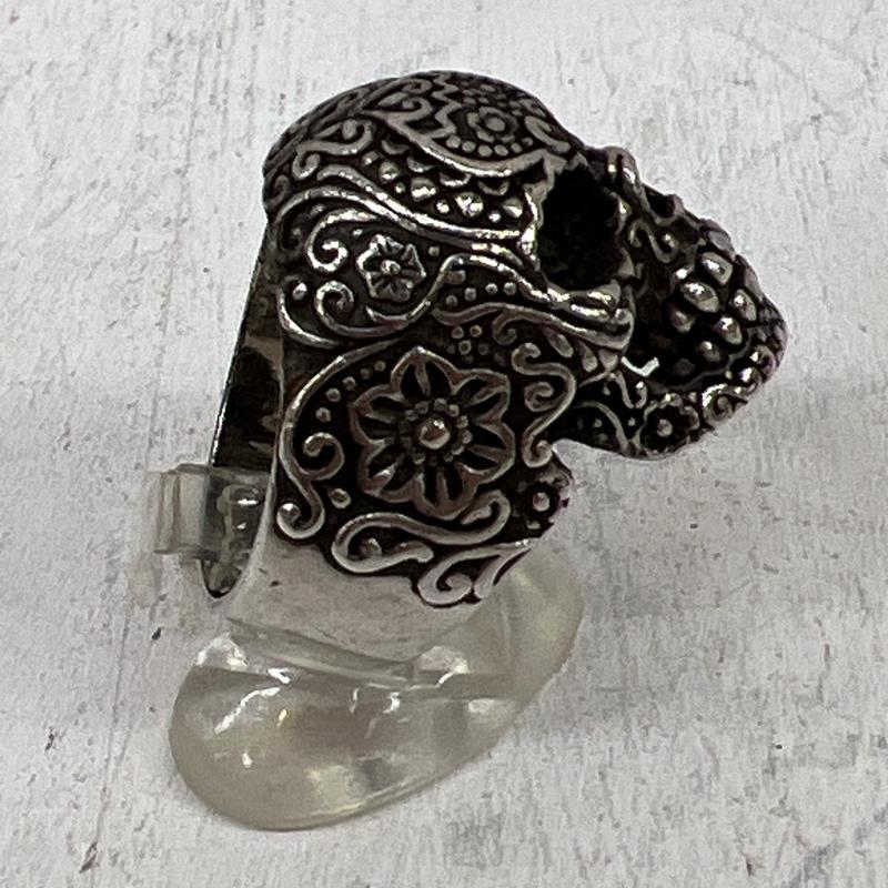 USED 古着 指輪 アクセサリー Accessory Ring SILVER シルバー 925 スカル リング 骸骨 28号 10119223 : 10119223 : ドンドンダウンIS ...