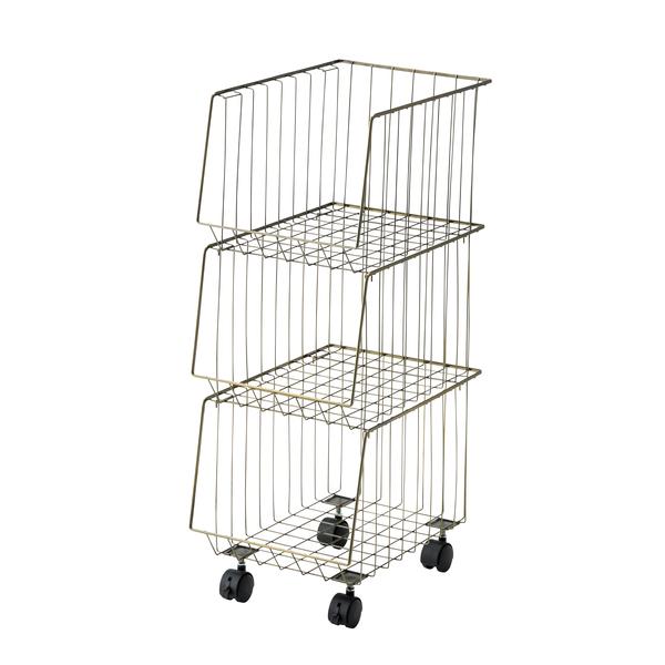 東谷 東谷 スタッキングワゴン3D AKB-438AGD W26.5×D37.5×H73 組立 : isuka - 通販 - Yahoo!ショッピング