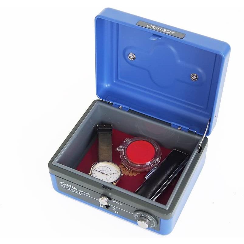 文具 16515 カール キャッシュボックス（M） ブルー CB-8100-B : isuka - 通販 - Yahoo!ショッピング