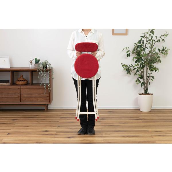 東谷 フォールディング ハイチェア PC-35RD W30×D48.5×H87×SH60(折りたたみ時W30×D9×H98) 2.5kg 完成品 : pc-35rd : isuka - 通販 ...