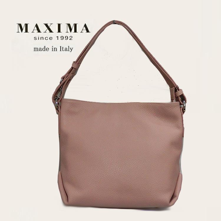 マキシマ 本革 ショルダーバッグ レザー クロスボディ グリーン ピンク ブルー MAXIMA イタリア製 d3115 2way 斜め掛け ...