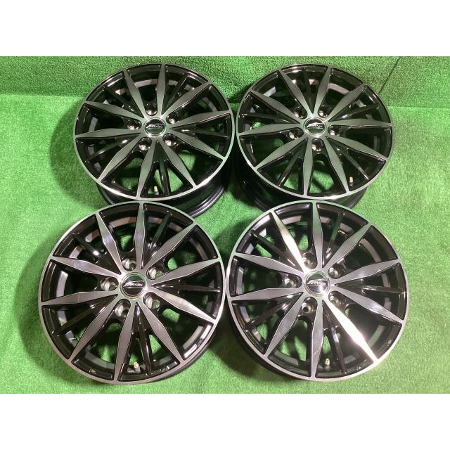 イエローハット F Direction WF10 15インチアルミホイール 6J ＋45 5H PCD114.3 4本セット C0-4 EM ...