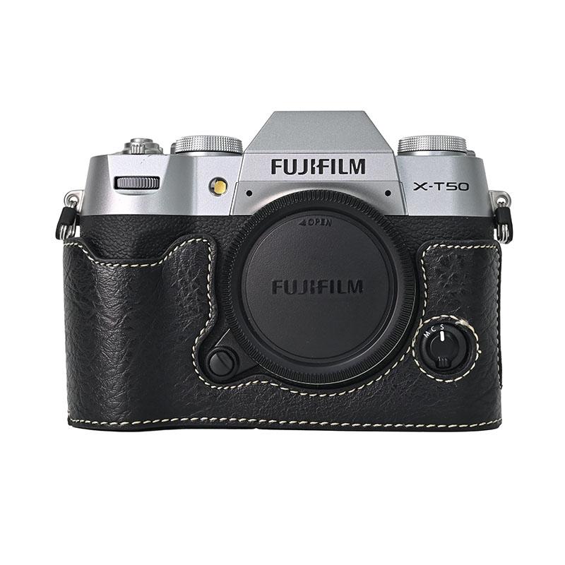 FUJIFILM 富士フィルム X-T50 用 XT50 XT-50 fujifilm x-t50 ハーフ ケース ハンドグリップ xt50 PUレザー レザーハンドグリップ ブラック ...