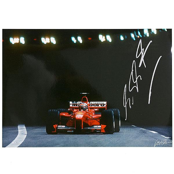 Ferrari スクーデリア フェラーリ1999 Ferrari社内記念品 モナコグランプリ優勝フォト(M.シューマッハ直筆サイン入り ...