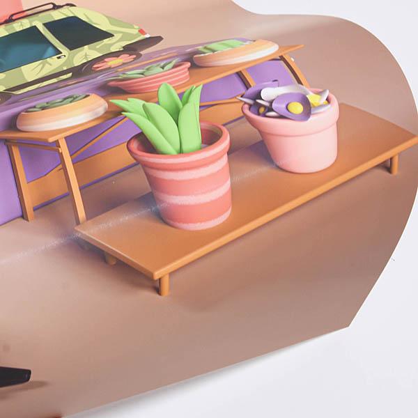 FIAT（フィアット） Garage Italiaオフィシャル フィアットPANDA Living 4X4ポスター(Florist ...