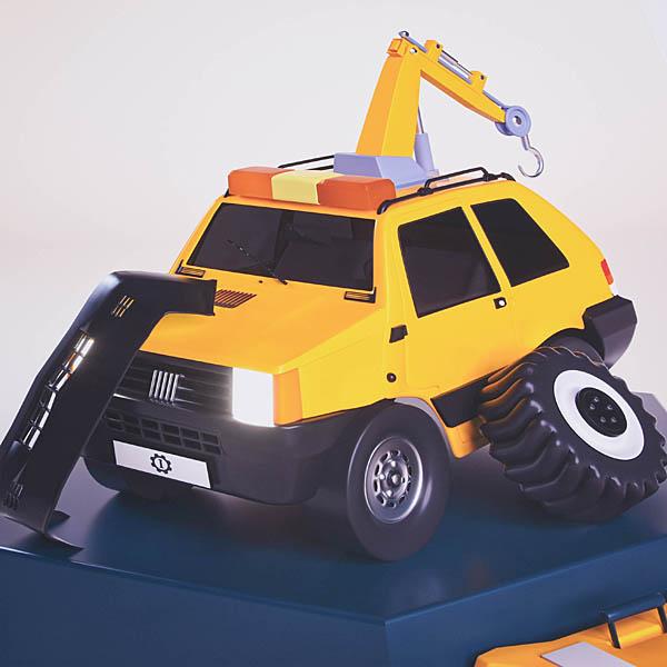 FIAT（フィアット） Garage Italiaオフィシャル フィアットPANDA Living 4X4ポスター(Mechanic ...
