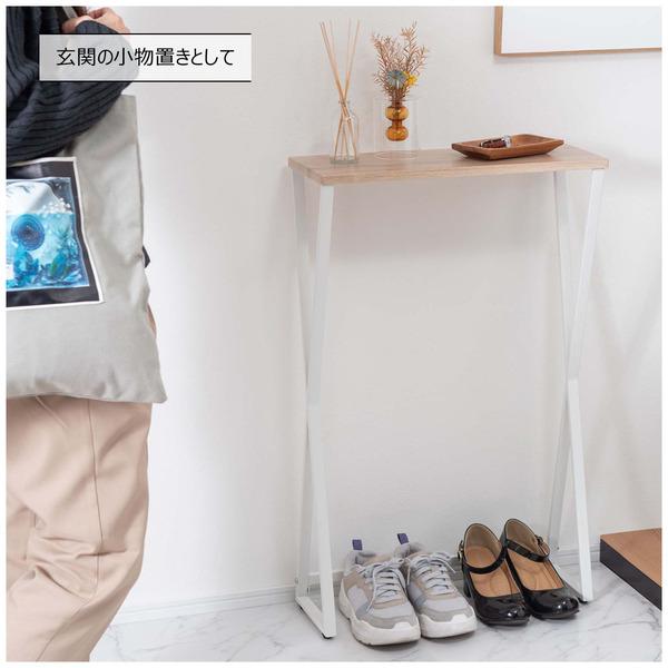 東谷 コンソール MIP-16 コンソールテーブル テーブル 机 スリム 省スペース コンパクト 玄関 木目調 スチール脚 サイドテーブル リビング シンプル ミニテーブル : IT-com ...