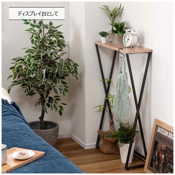 東谷 コンソール MIP-16 コンソールテーブル テーブル 机 スリム 省スペース コンパクト 玄関 木目調 スチール脚 サイドテーブル リビング シンプル ミニテーブル : IT-com ...