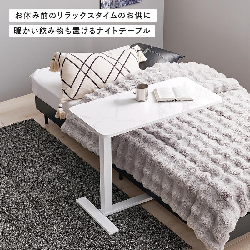 HAGiHARA 昇降サイドテーブル KT-3179 テーブル 机 サイドテーブル ソファサイドテーブル 昇降テーブル キャスター付き 高さ調節可能 作業机 : IT-com - 通販 ...