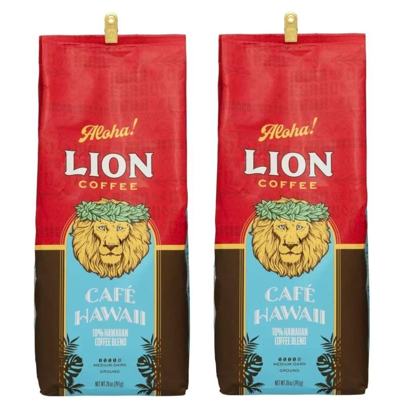 LION COFFEE 【2袋セット】（ライオンコーヒー カフェハワイ ミディアムダークロースト 793g×2袋）粉 コーヒー ハワイ ドリップ 27671 : アイテンプ 生活雑貨店 ...