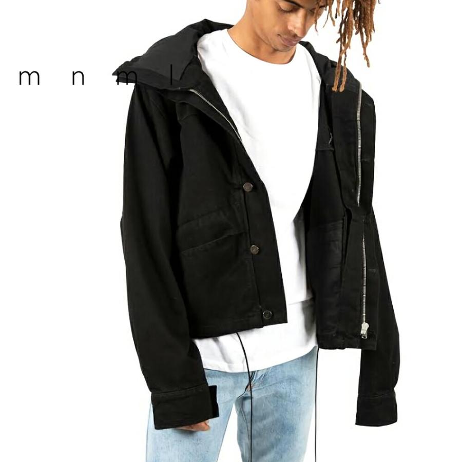 mnml ミニマル HOODED DENIM JACKET BLACK デニムフードジャケット S/M/L/XL : shopooo by GMO - 通販 - Yahoo!ショッピング