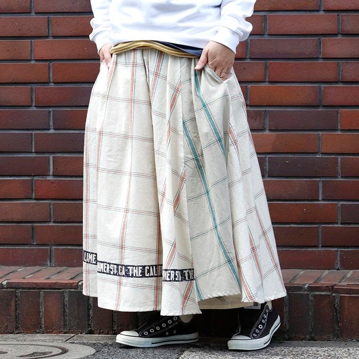 [再値下げ] LIME inc リネンチェック 切替え スカート :1-Asrabbit-1880:shopooo by GMO - 通販 - Yahoo!ショッピング