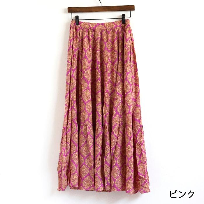 [Last One SALE] 総柄プリント レーヨン ギャザースカート : shopooo by GMO - 通販 - Yahoo!ショッピング