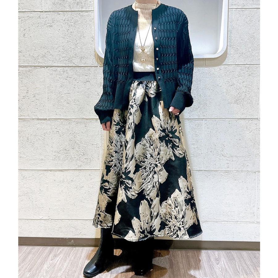 大花柄ジャガードスカート : 1-avion-1412 : shopooo by GMO - 通販 - Yahoo!ショッピング